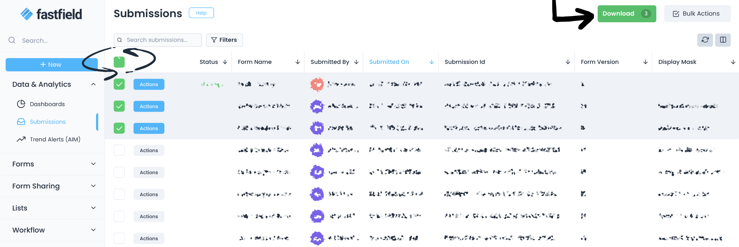 Viewing & Downloading Submitted Forms – FastField Mobile Forms Help Center