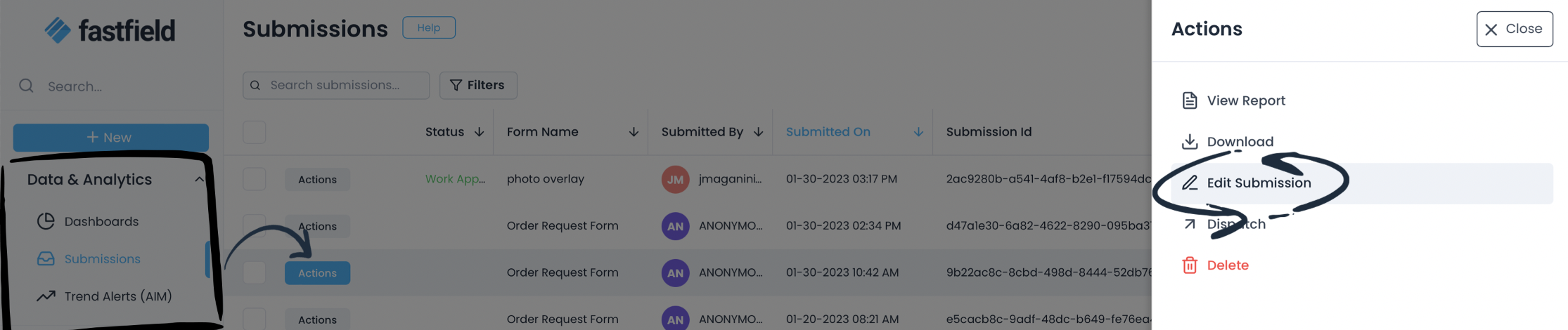 How to Edit or Re-Dispatch a Form Submission After its Initial Completion. – FastField Mobile ...