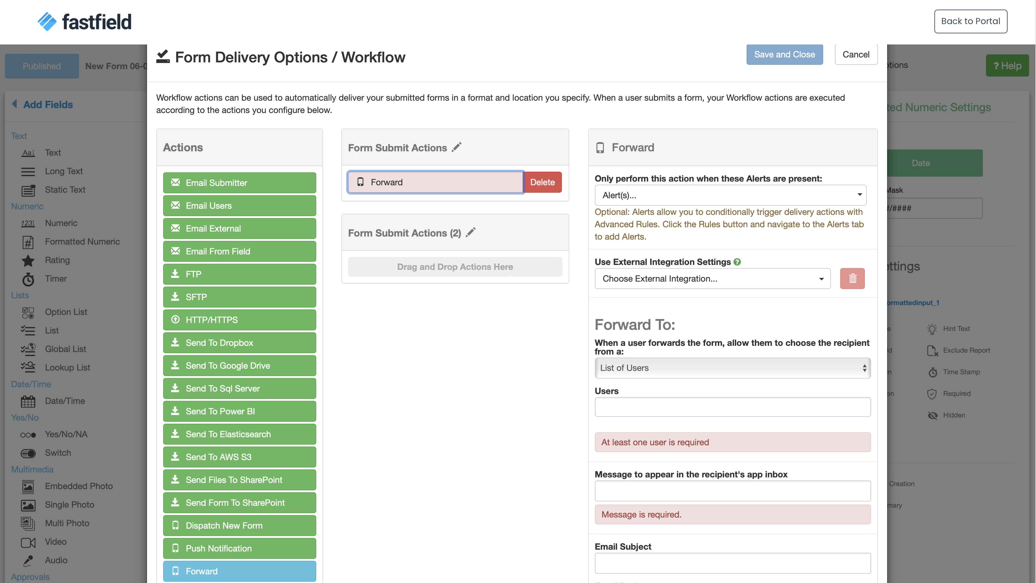 How to Set Up a Forward – FastField Mobile Forms Help Center