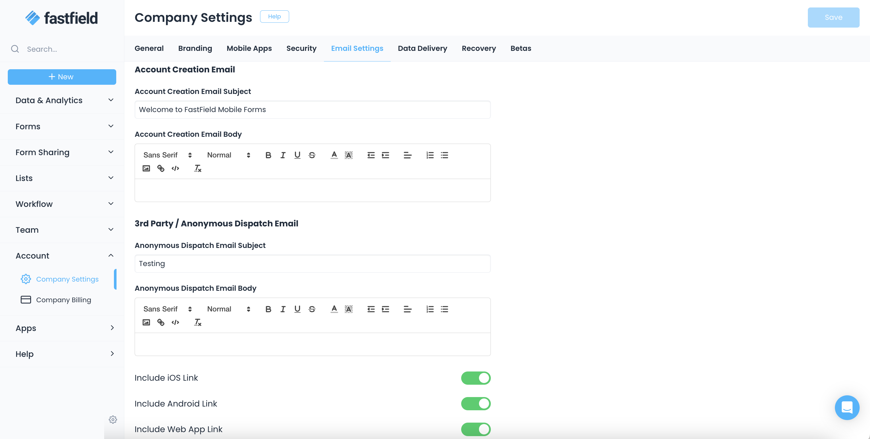 External Dispatch – FastField Mobile Forms Help Center