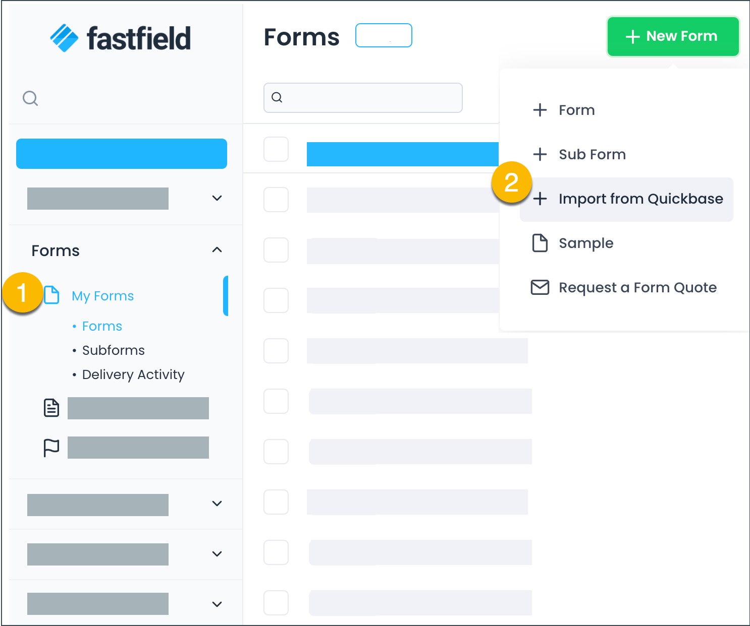 Import Quickbase app schemas to FastField forms – FastField Mobile Forms Help Center