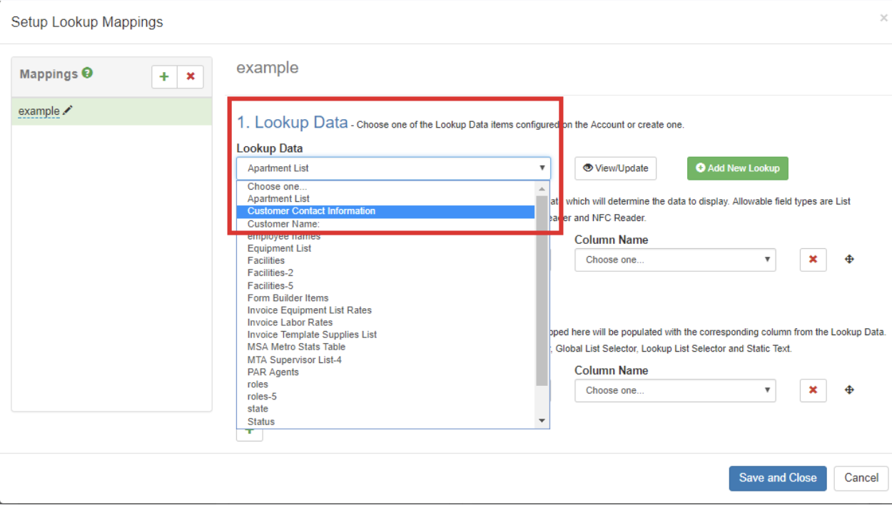 Lookup Mappings | Auto Populating Fields With Data – FastField Mobile Forms Help Center
