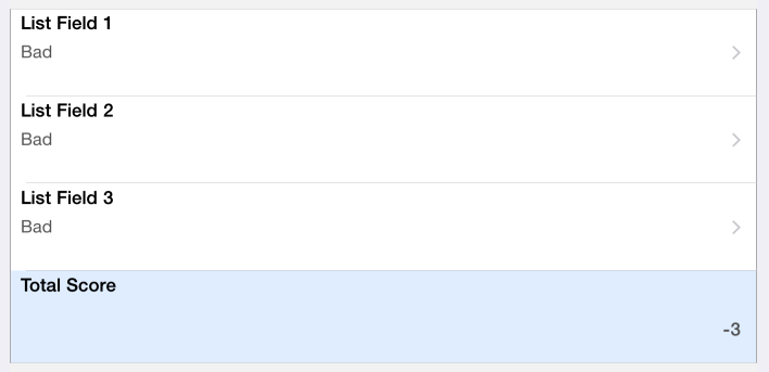List Scoring – FastField Mobile Forms Help Center